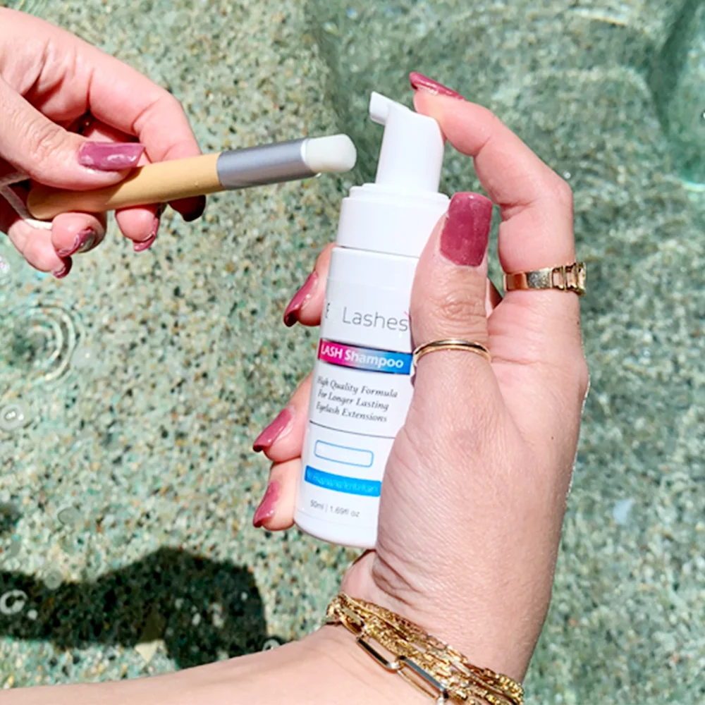 Customized Lash Shampoo Eigen Logo Nude Gold White Pink Bottle Oil Free ...