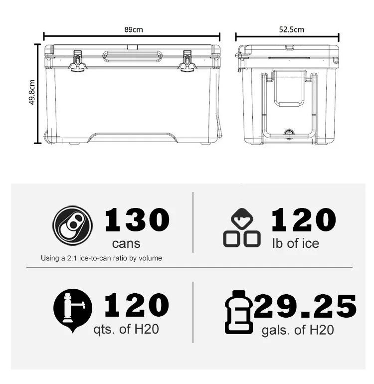 110 Liter Insulated Fish Shipping Boxes for Boats - Customizable