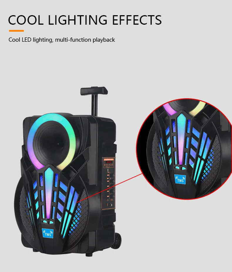 Outdoor Trolley Audio Square Dance Speaker Led Bulb With Display Wifi ...