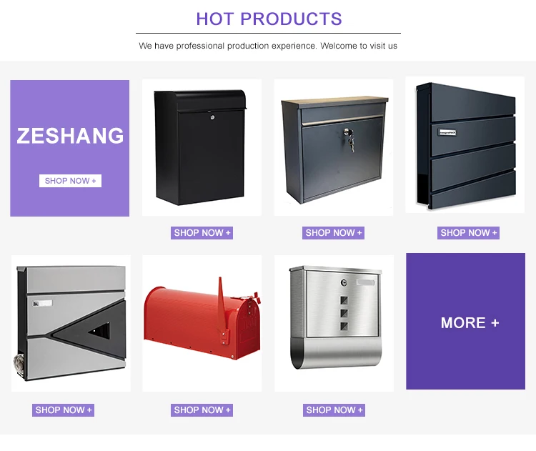 Apartment Standing Mailbox Metal Outdoor Anti-theft Parcel Box Delivery ...