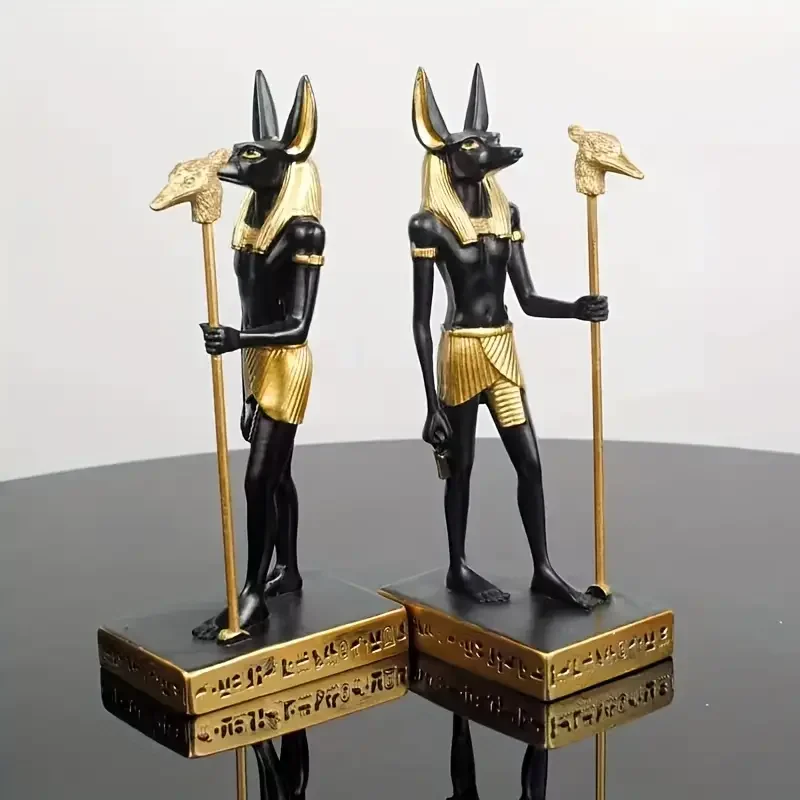 Anubis Statue, Egyptian Resin Statue, Vintage Home & Office Decor ...