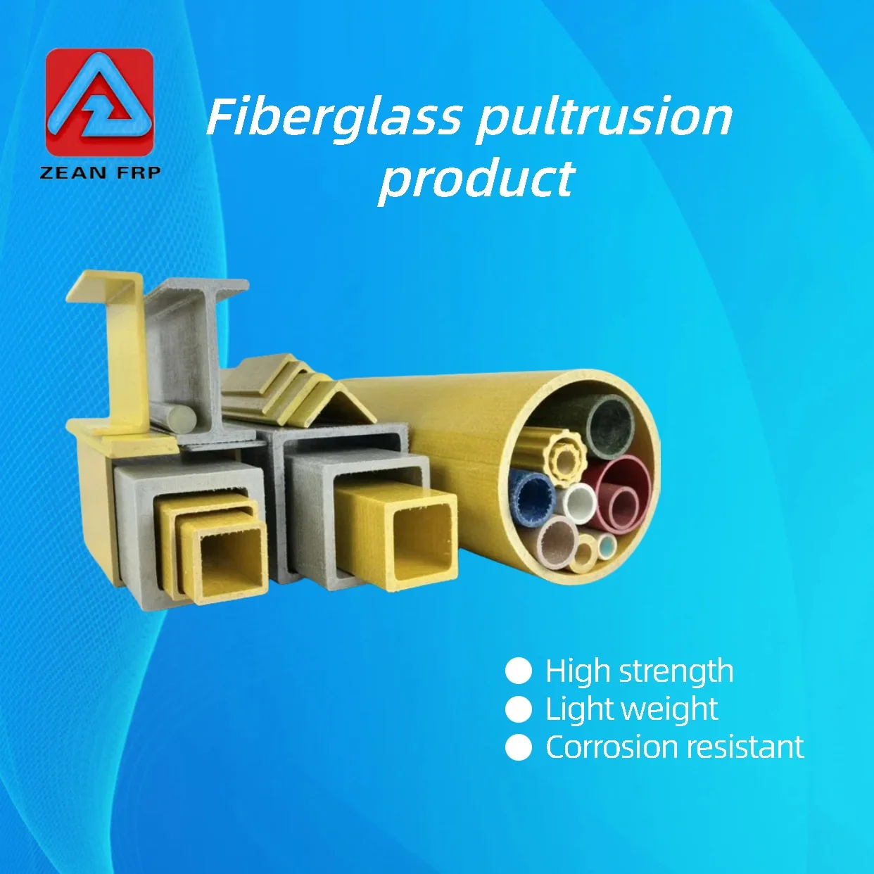 FRP Pultruded Profiles - Durable C Channel Fiberglass Beams