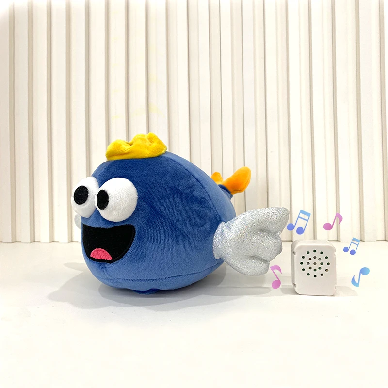 Custom Music Electronic Plush Toys Cute Cartoon Singing Winged Fish ...