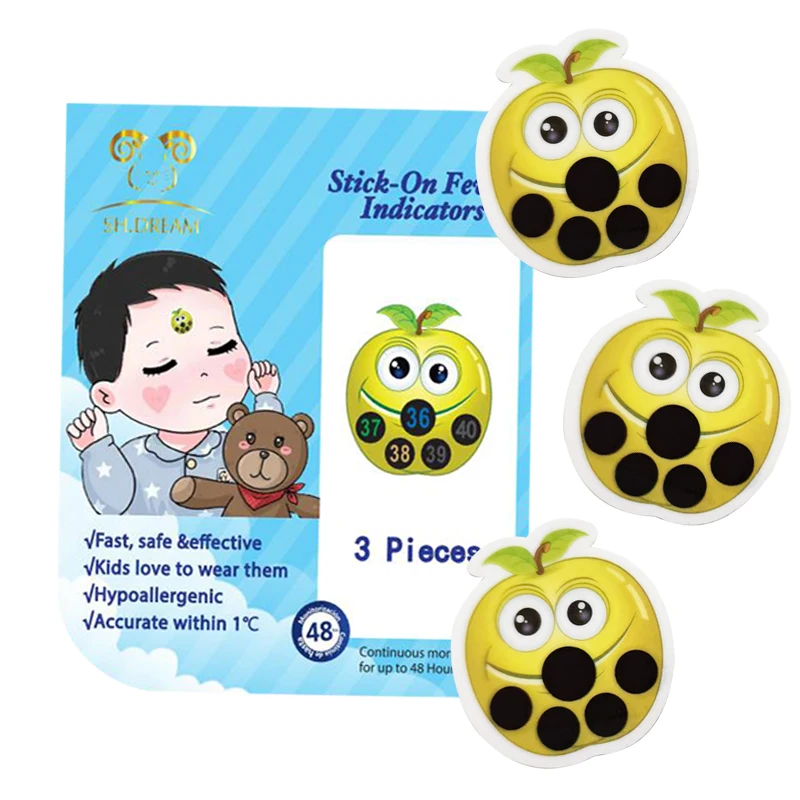 Kids Temperature Strip Forehead Thermometer Sticker Disposable Strips ...