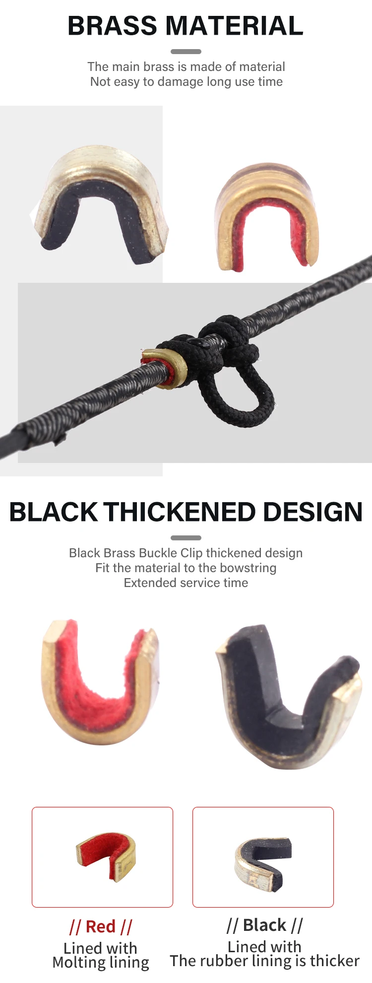 Brass Bow String Buckle - Stabilize Your Archery Setup