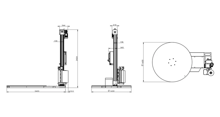 Mechanical Stretch Wrapping Machine Pallet Wrapper Pallet Wrapping ...