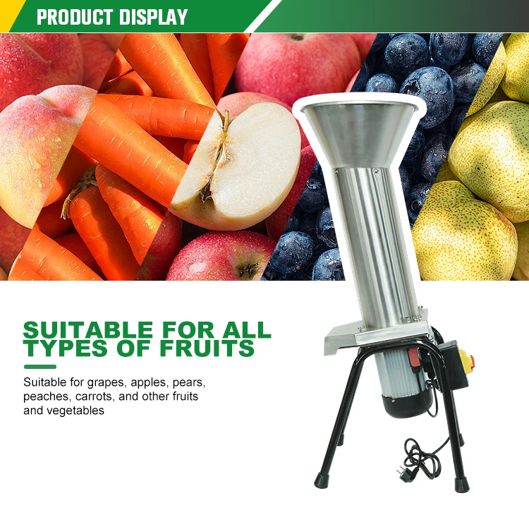 Stainless Steel Portable Fruit Scratter Pulper Electric Fruit Crusher ...