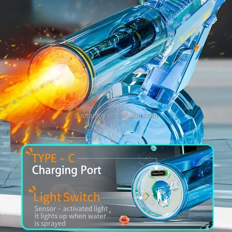 Semi Automatic Water Gun - Light up Desert Eagle Toy