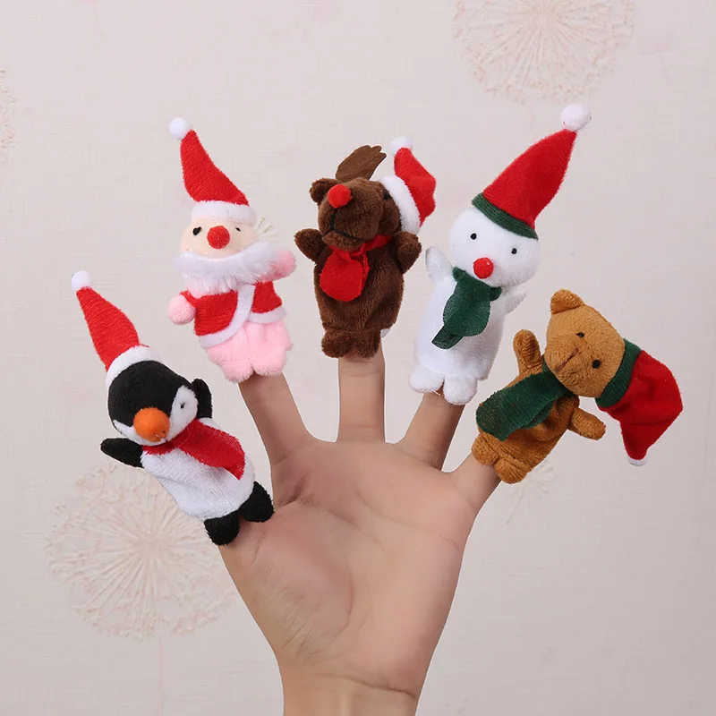 Cartoon Hand Puppet Toy Plush Finger Toy Kindergarten Story Teller Role ...
