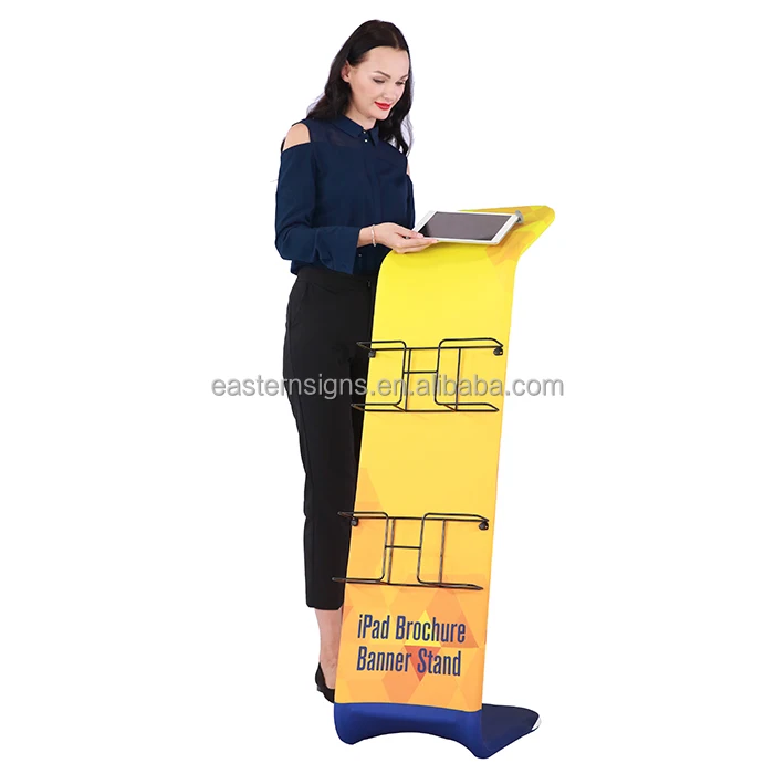 OEM Custom logo Easy Set up Trade Show Kiosk Display with Rack Portable ...