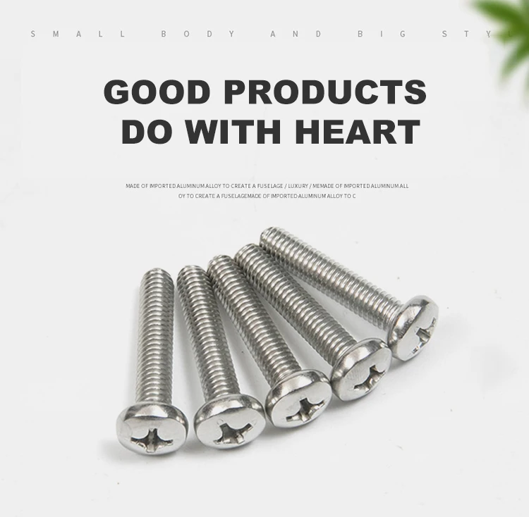 Din Jis Iso Stainless Steel Phillips Pan Head Machine Fastener Screw ...