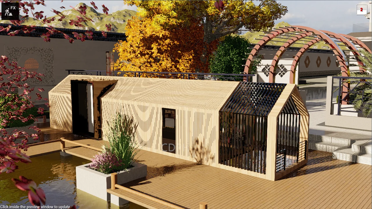 Mini Resort Cabin Luxury Triangle Roof Prefab House