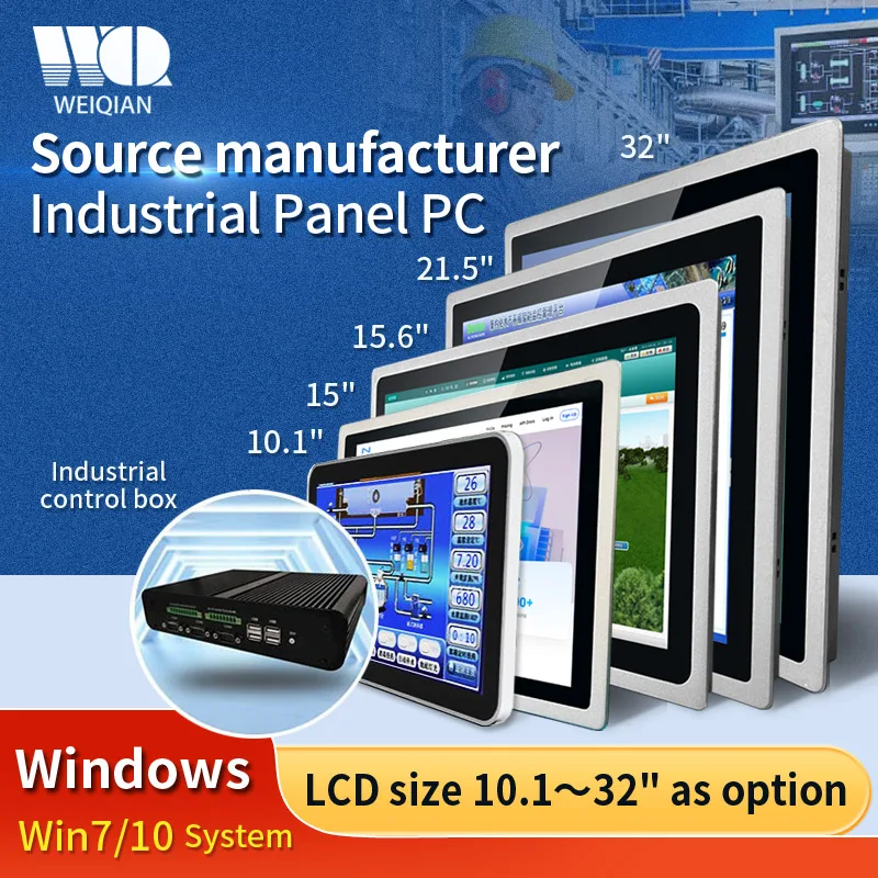 19 Inch Win10 Linux Os Fanless Integrated Touch Screen Embedded Fanless ...