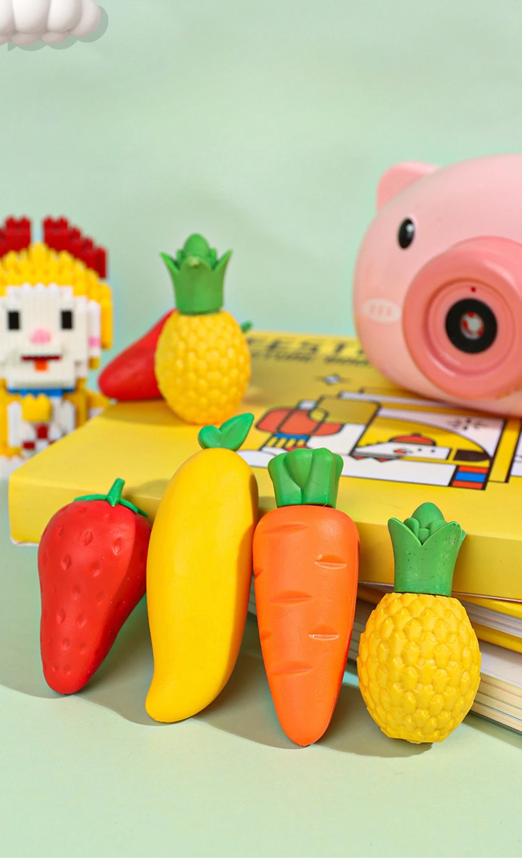 Big Mac Fruit Eraser Cute Mango Strawberry Carrot Eraser Clean And ...