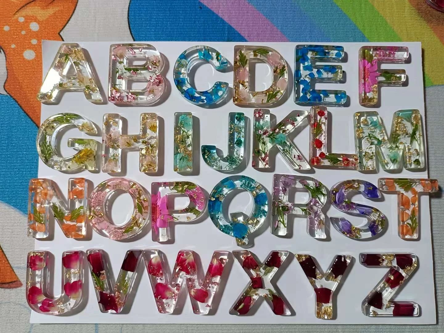 Plastic Hollow Conjoined Letter Custom Logo Keychain Resin Alphabet ...