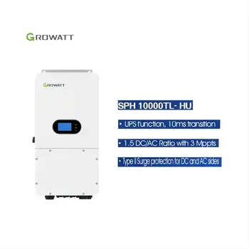 Growatt Sph10000tl-hu-us Solar Inverter For Home Use On/ Off Grid Hybrid Inverter - Buy 12kw ...