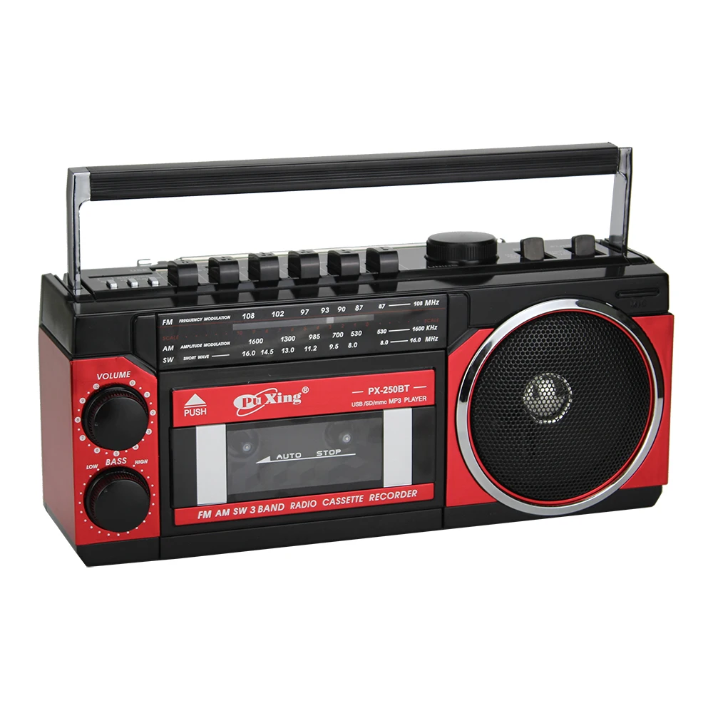Old Style Desktop Cassette Player With Am Fm Sw 3 Band Radio Px-250bt ...