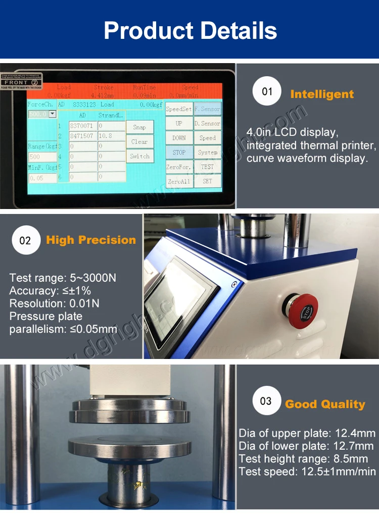 Micro Computer Ring Crush Compressive Strength Tester for RCT/ECT