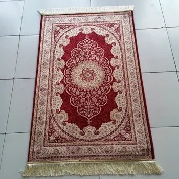 Persian Pattern Prayer Mat Golden Diamond Velvet Thickened Tassel Floor ...