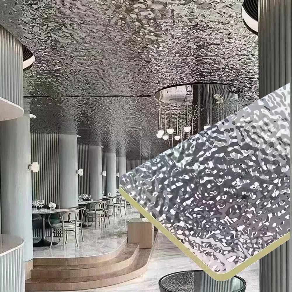 Modern Water Ripple Corrugated Wall Panel Board Lobby Facade Decorative ...