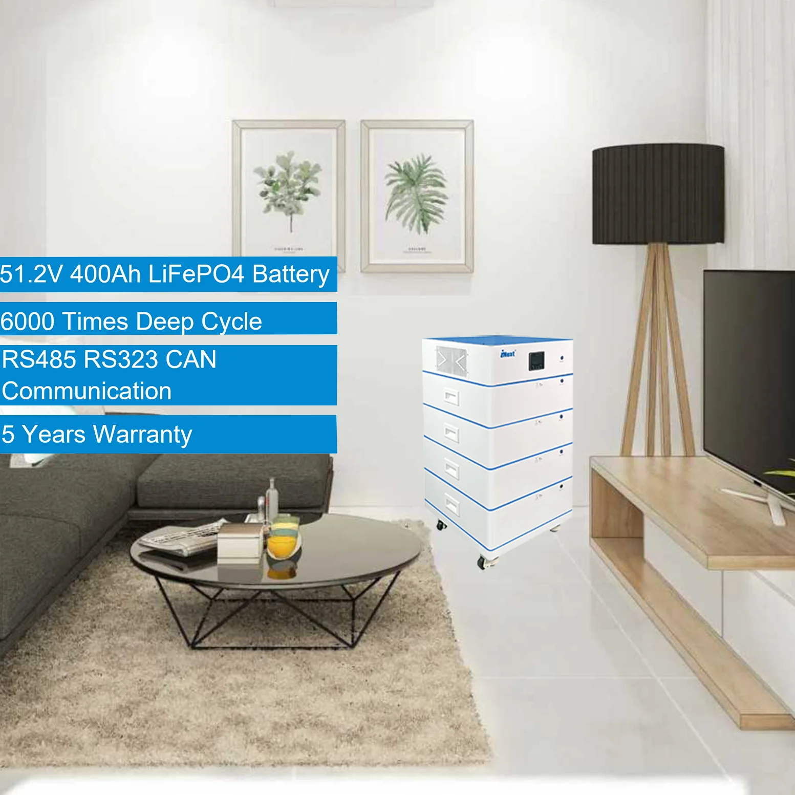 Stackable Lithium Iron Batteries Pack 51.2v 300ah Stacked Lifepo4 ...