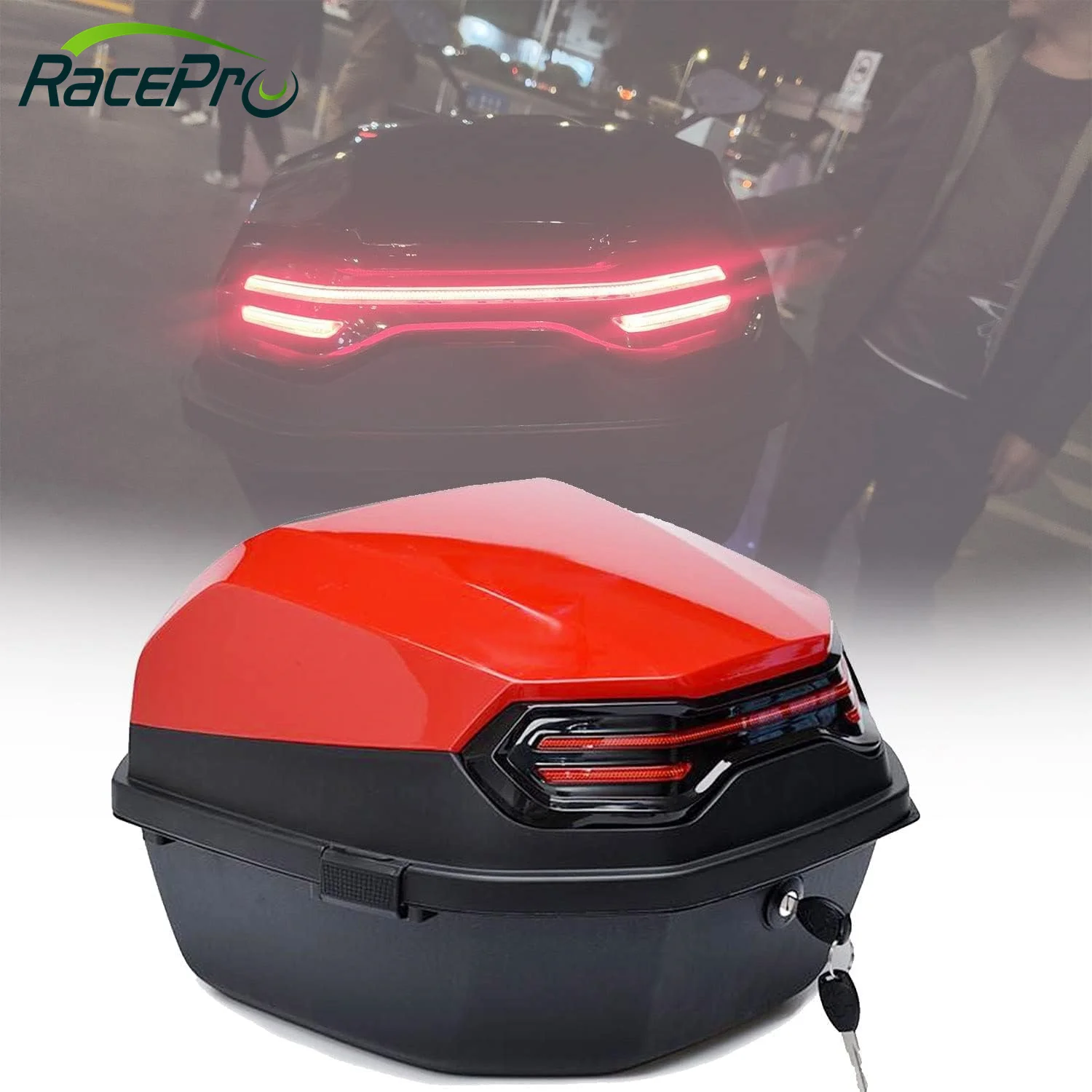 Racepro Universal Motorcycle Top Case Motorcycle Trunk Universal Helmet ...