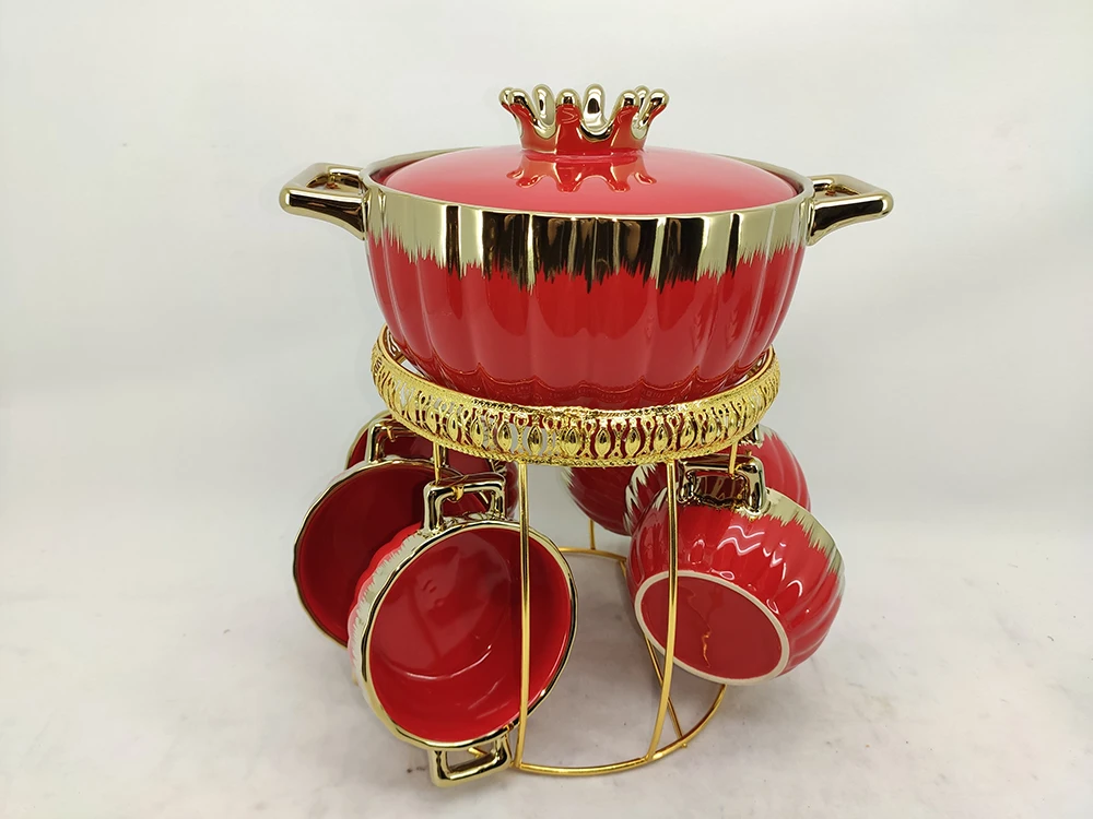 Ceramic Gold Cooking Pot Cookware Set - Danyi Durable