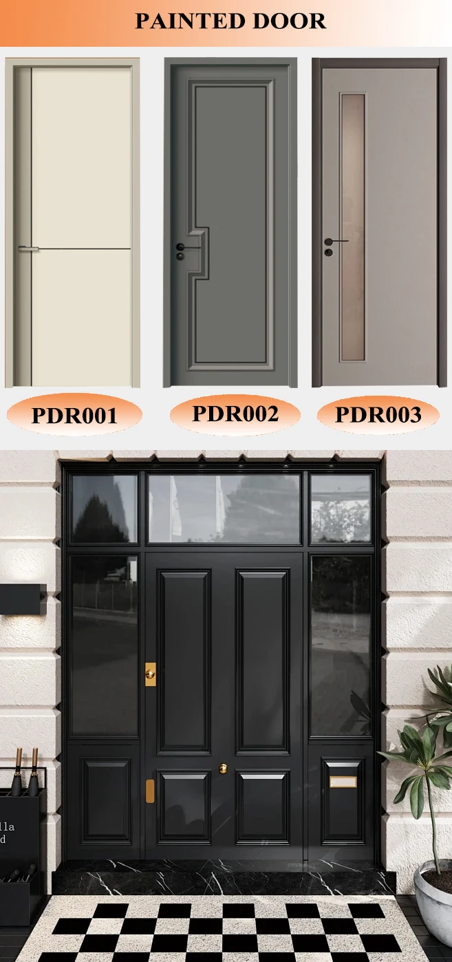2024 Latest Internal Flash Door Sound Proof Solid Core Wooden Door With ...