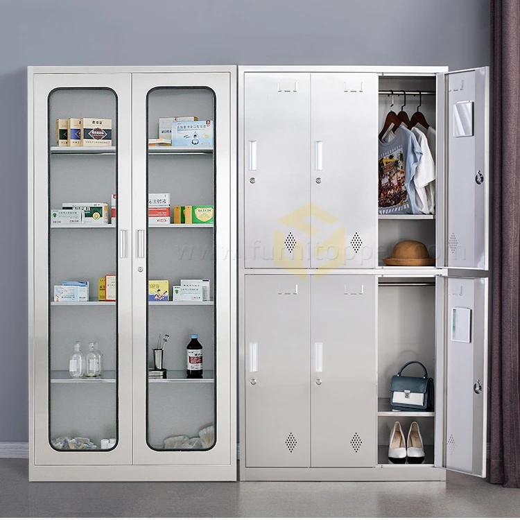 Hospital Locker Room Metal Wardrobe Cabinet Scientific Lab Personnel ...