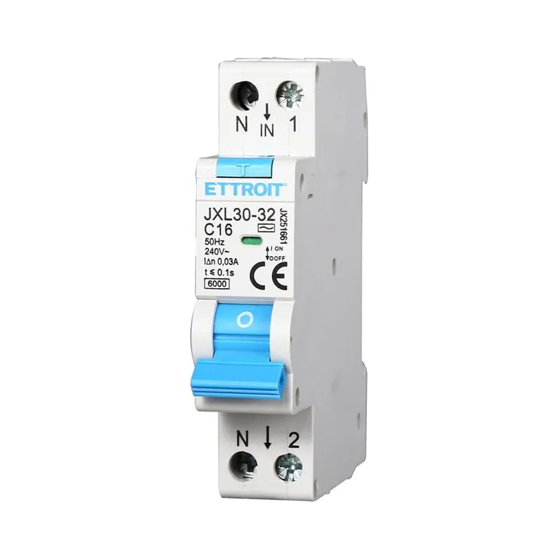 1P+N 16A 6KA 30mA 220V Differential Circuit Breaker 1 DIN Module ...