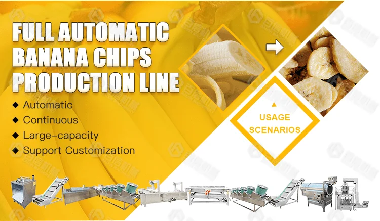 Small Scale Semi Automatic Bananas Production Line Banana Chips Making ...