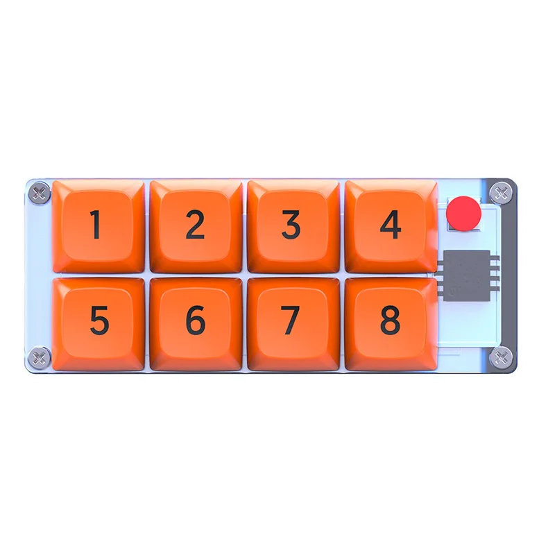 USB-C Wired Mechanical Gaming Keyboard 8Keys Mini Keypad 4 Color RGB ...