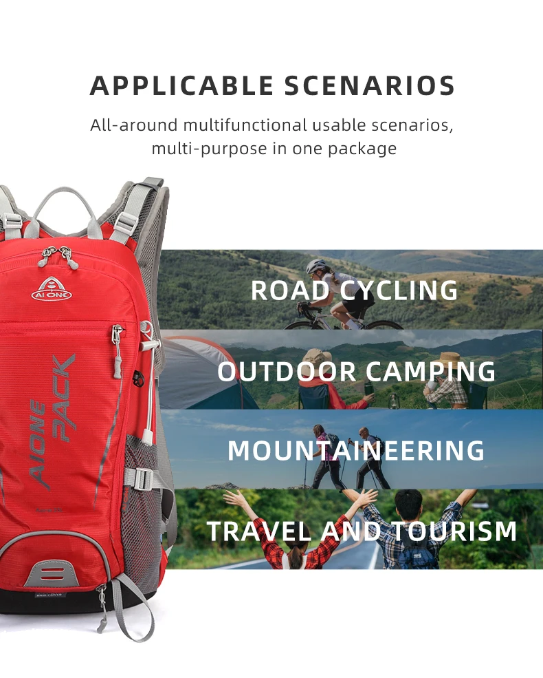 AI ONE Camping Backpack - Unisex Hiking Bag, 25L Capacity