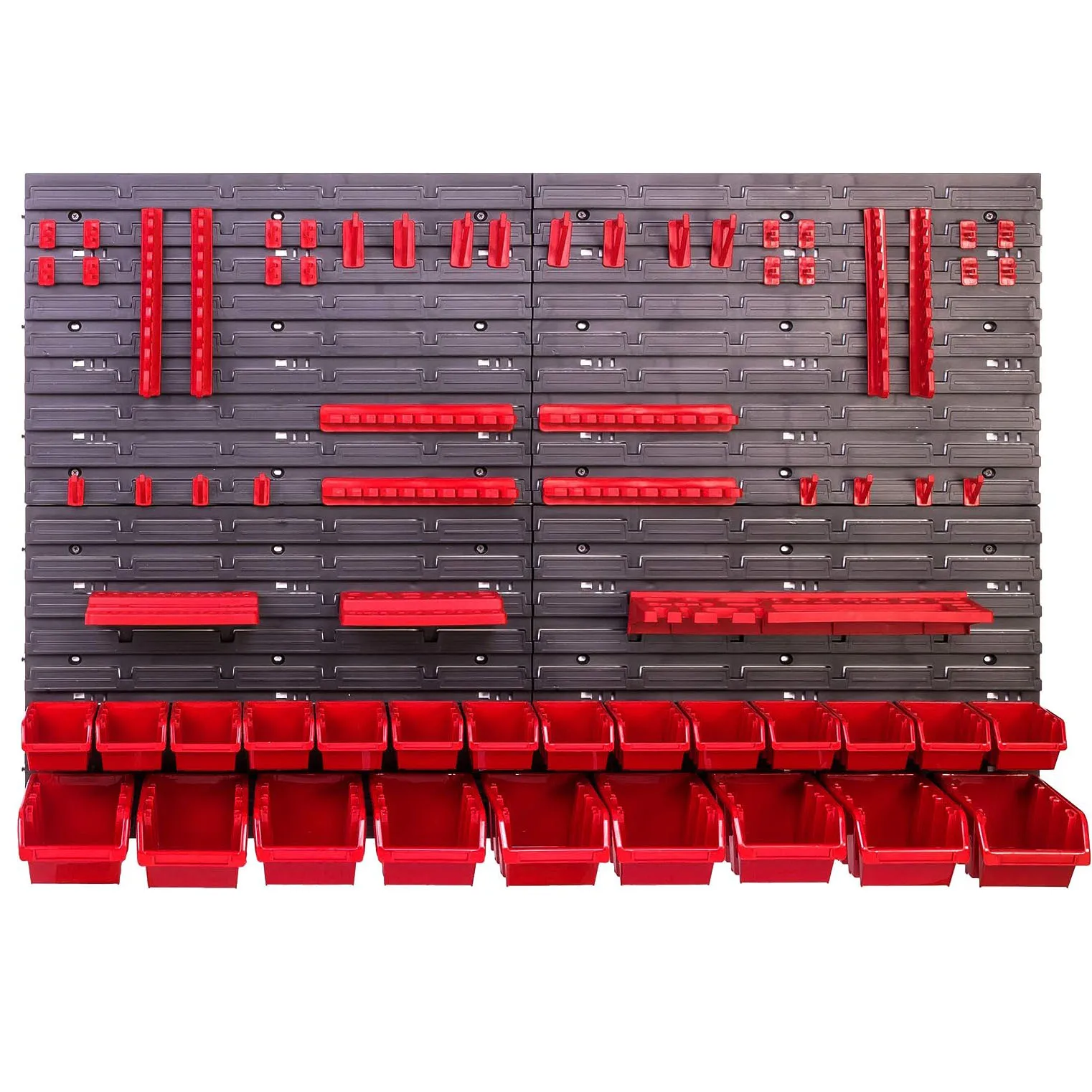 Storage System Wall Shelf 1150x 780mm Tool Holders 23pcs Stacking Boxes ...
