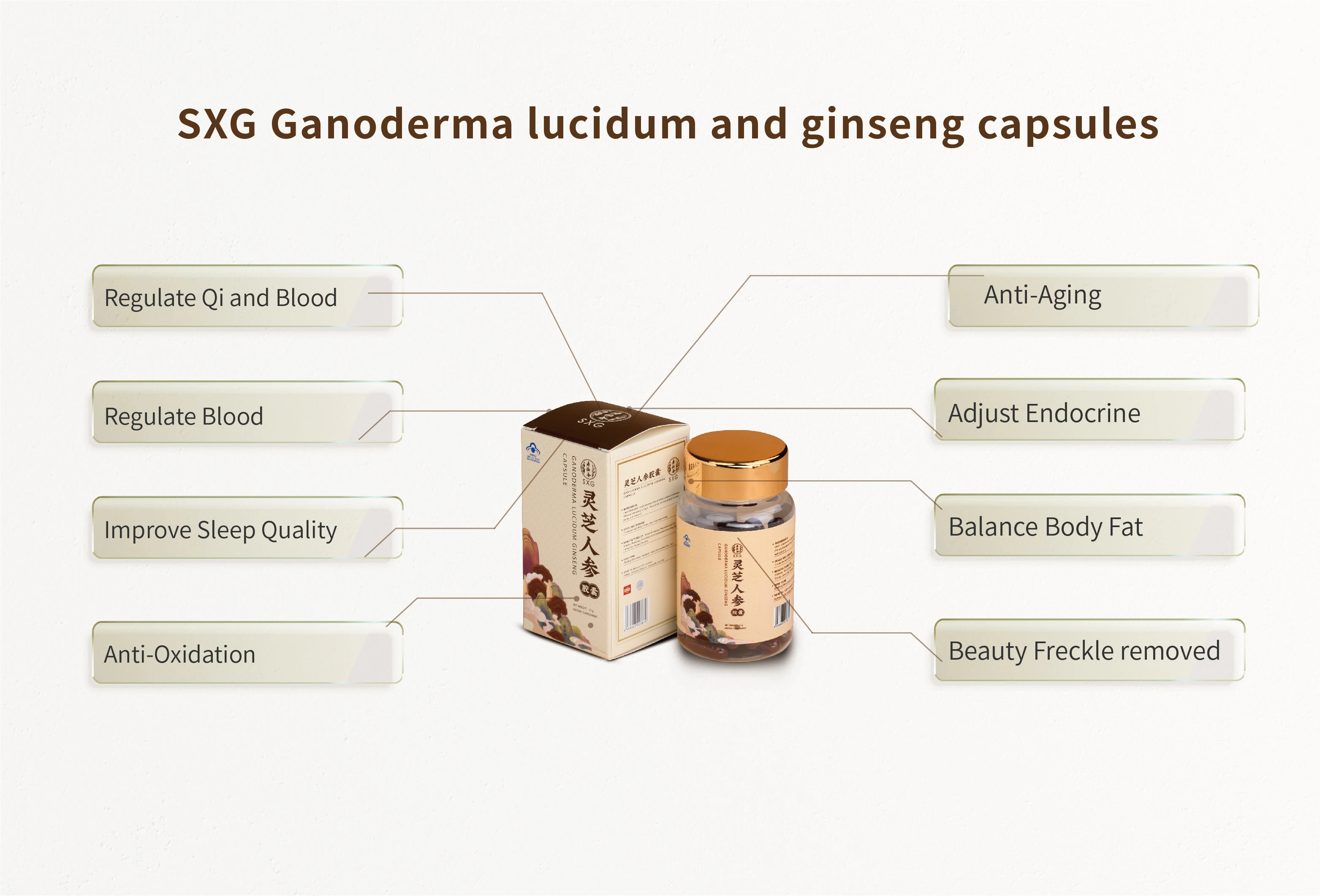 Sxg Improve Sleep Quality Anti-oxidation Balance Body Fat Ganoderma ...
