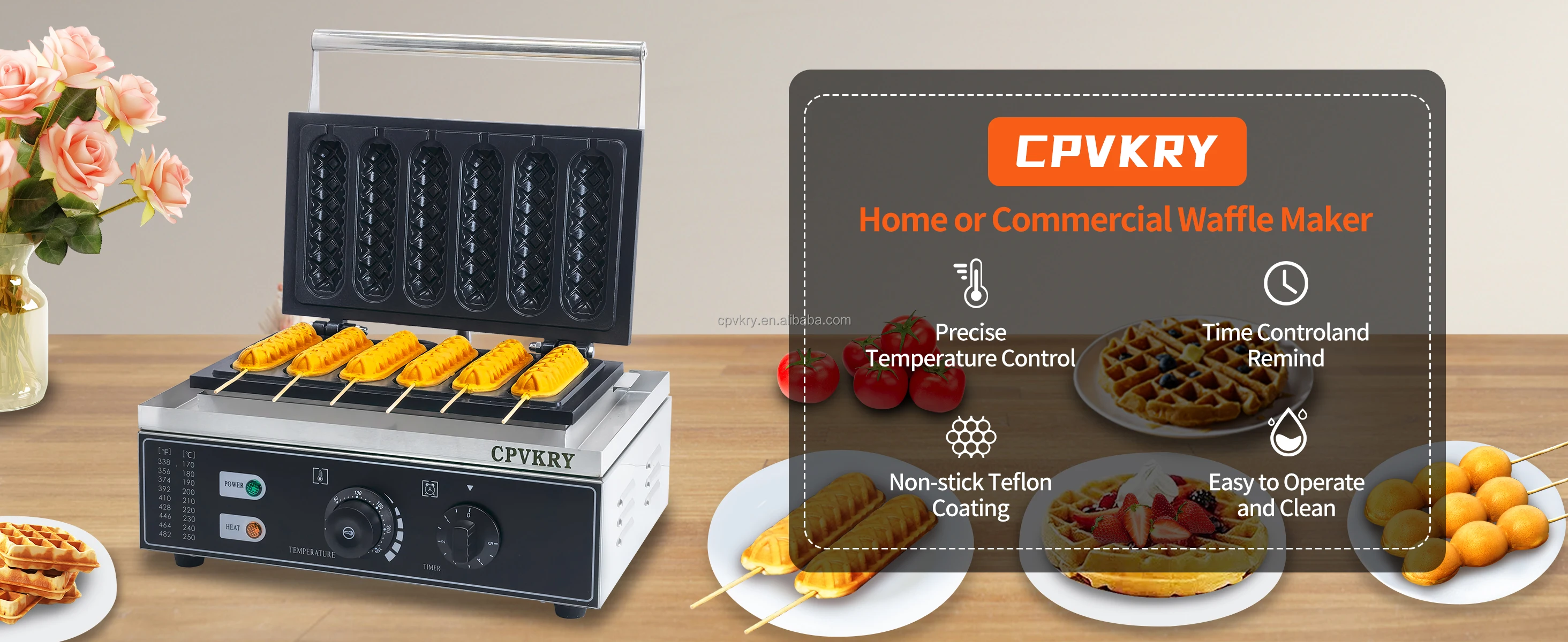 110v/220v Commercial Waffle Dog Manufacturer - Corn Dog Maker