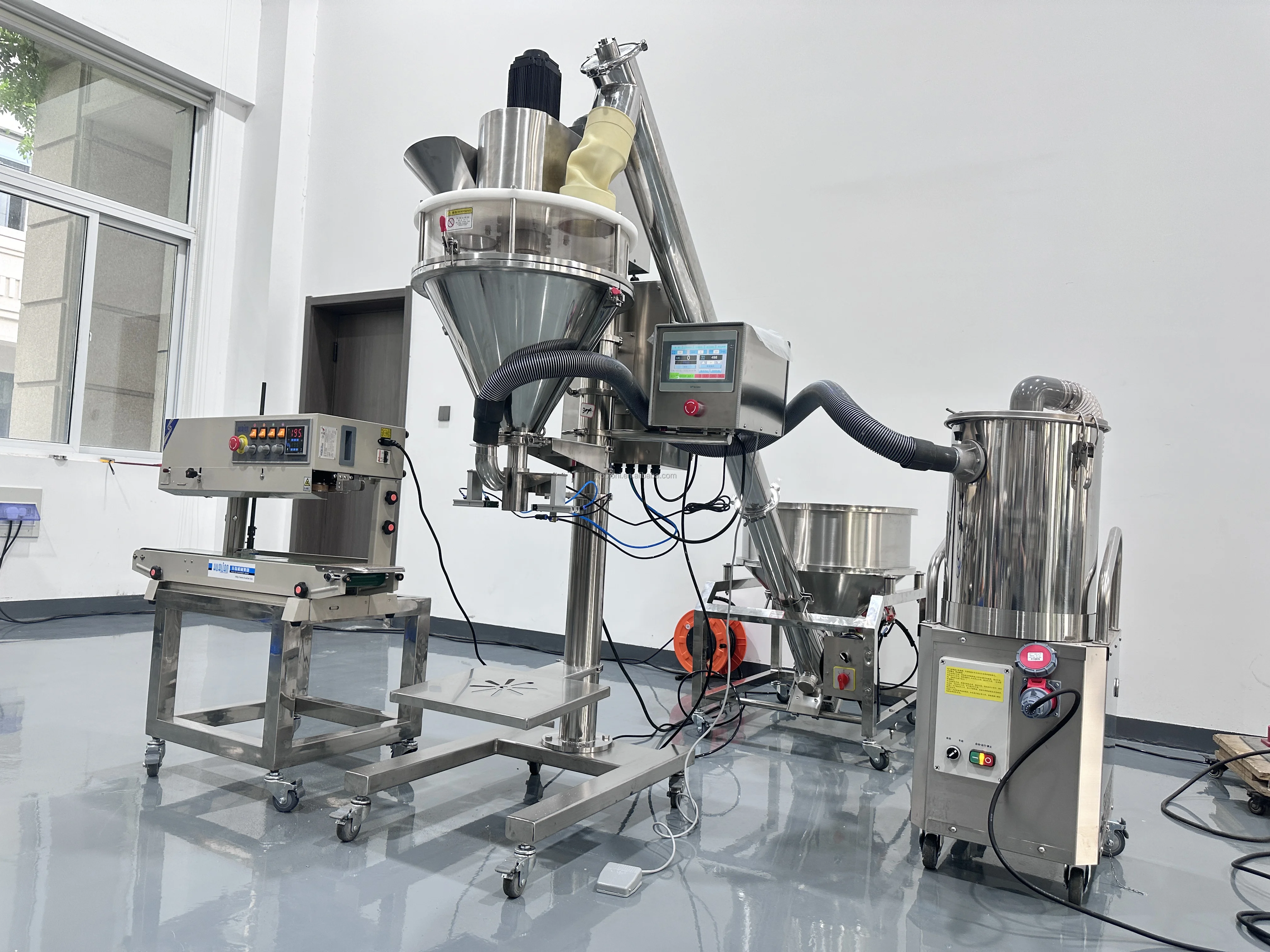 CE Semi-Automatic Auger Filler Coffee Milk Powder Jar Bottle Powder ...