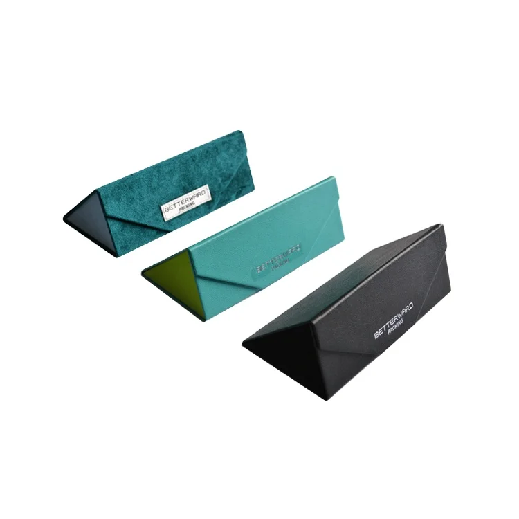 Hot Selling Custom Logo Sunglass Case Folding Triangle Glasses Case Eye ...