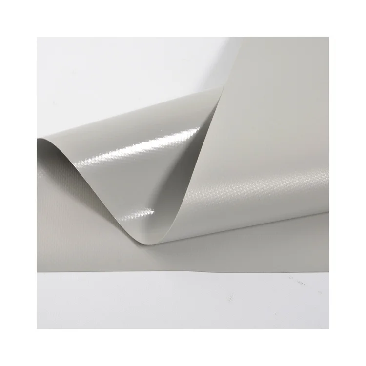 Light Grey Color Waterproof Pvc Tarpaulin Fabric For Truck Cover - Buy ...