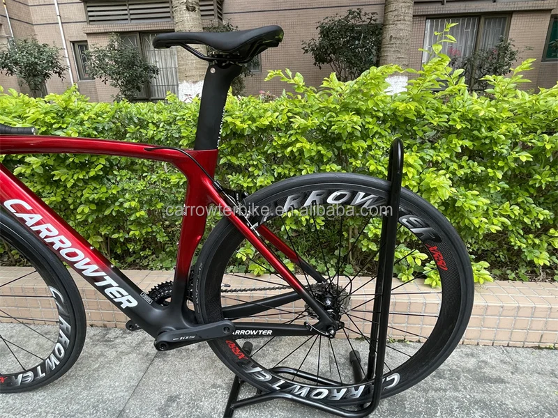 Transparent Red Black Carrowter Complete Carbon Road Bike Direct Mount ...