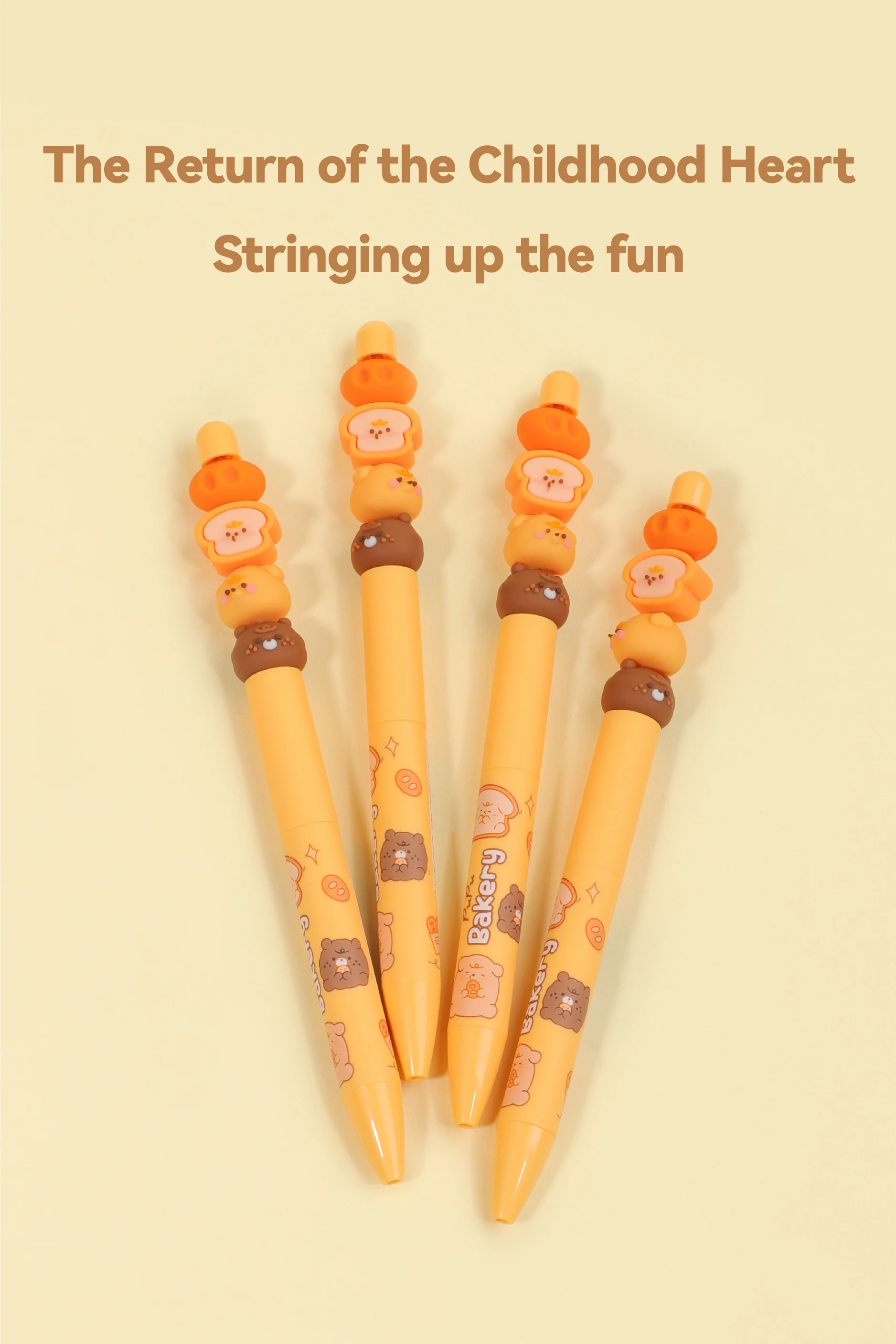 Kuki Creative Bread Shape Gel Pens for Students & Office
