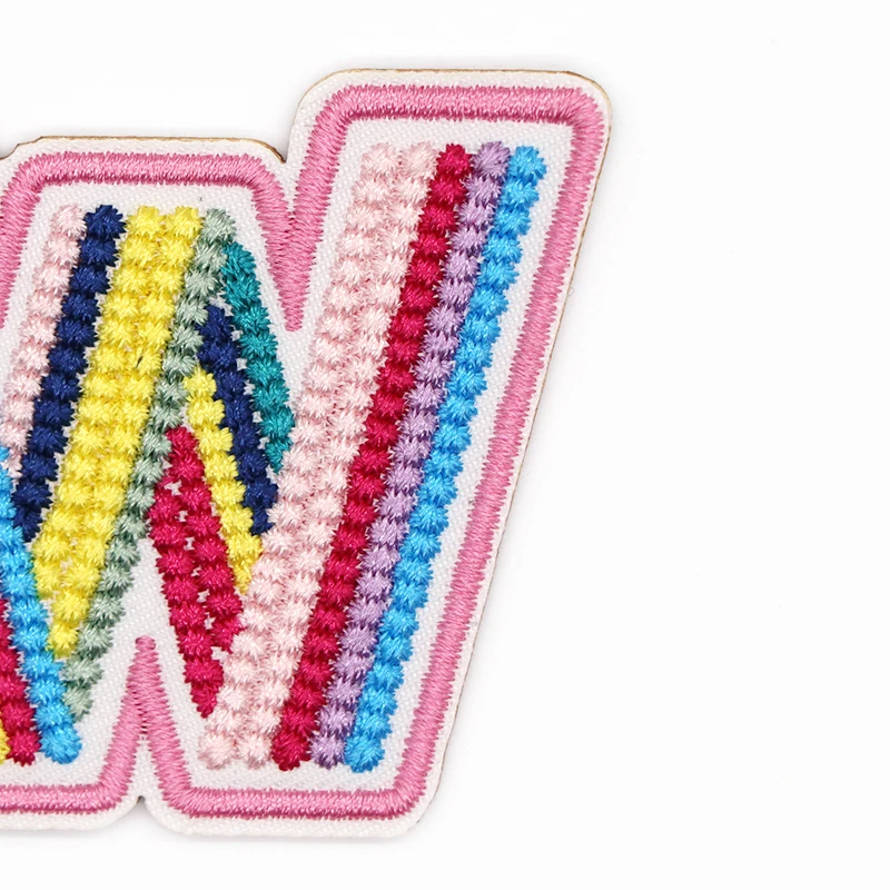 Custom Alphabet Embroidered Patches Embroidery 3m Letter W Patches For ...