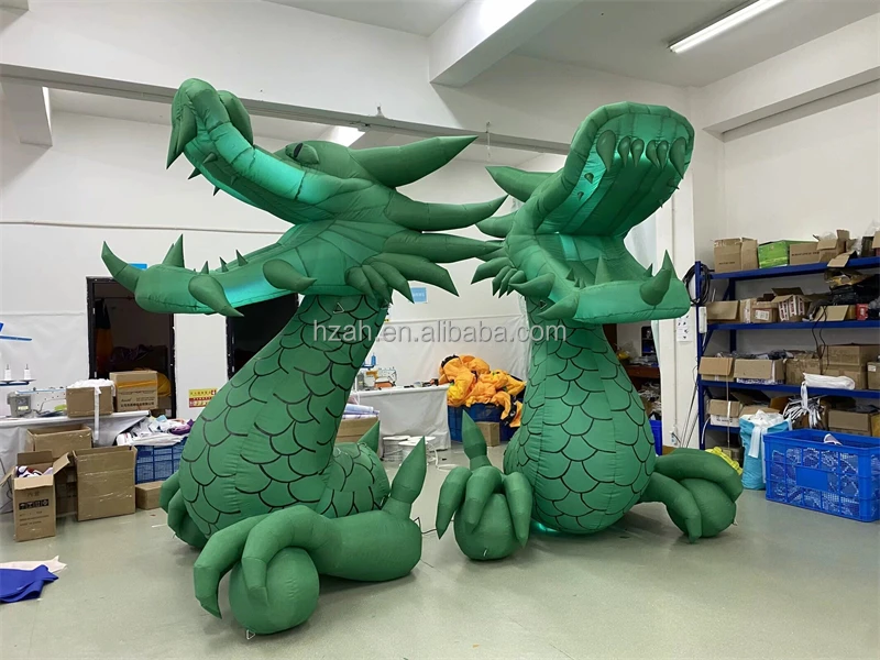 Lighting Inflatable Chinese Dragon Inflatable Green Dragon For Chinese ...