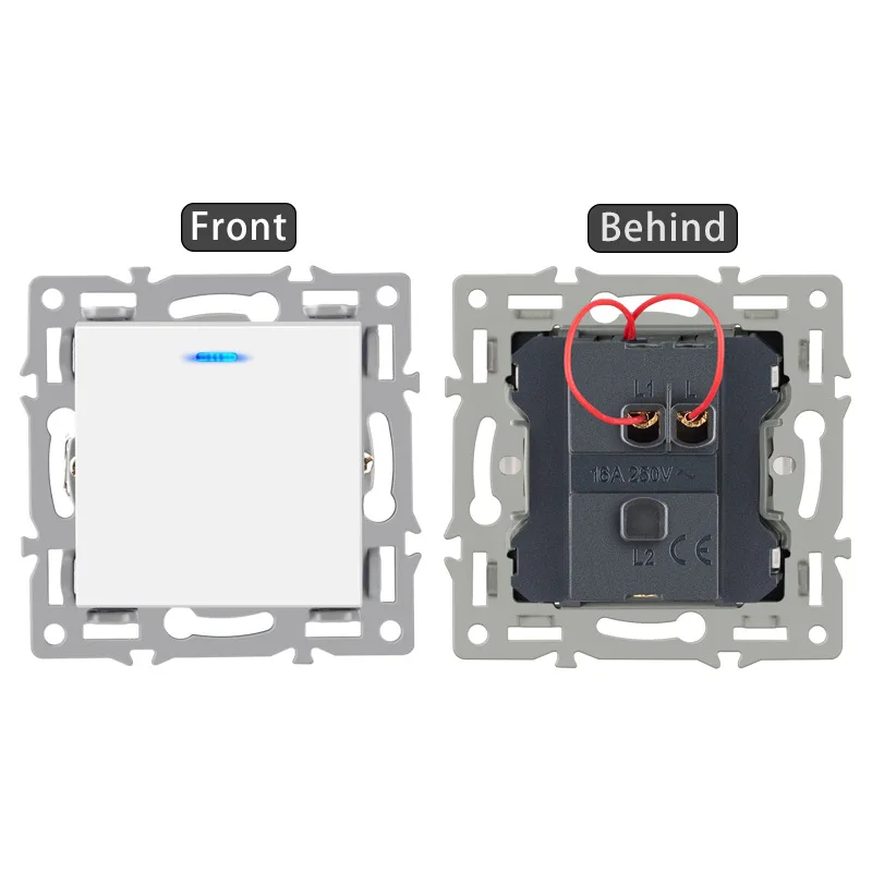 wall switch Light Switch Screwless Terminal UK standard switch light ...