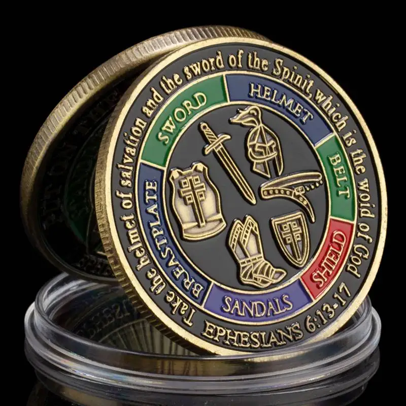 High Quality Armor of God Commemorative Coin Standing Firm Custom Made ...