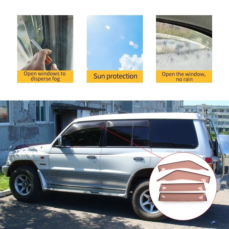 Mitsubishi Pajero V33 1991-1998 Window Visors - Protection & Style
