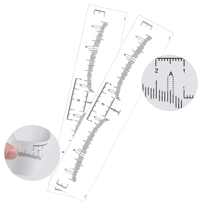 Disposable Adhesive Eyebrow Measurement Stencil Tatoo Eyebrow Ruler ...