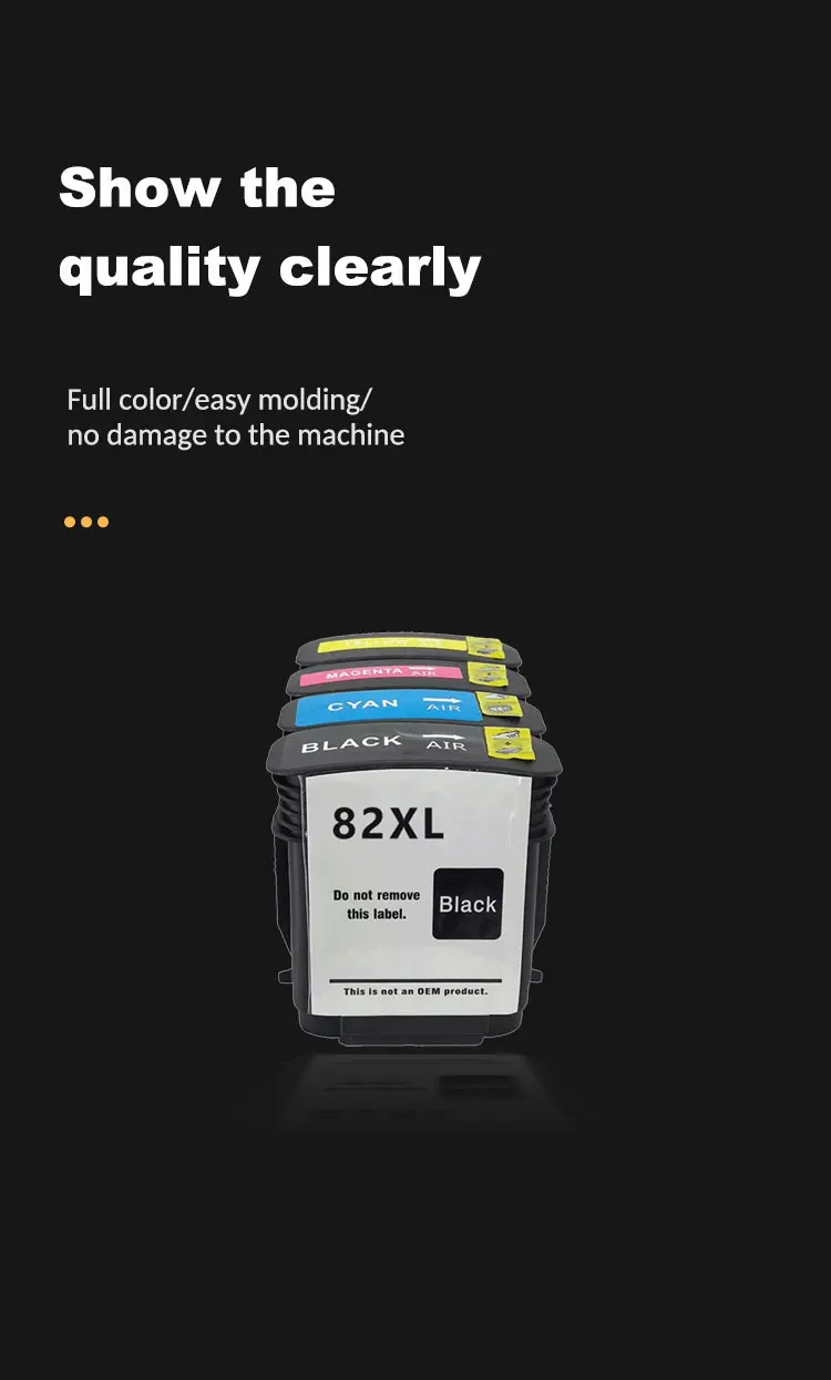 FULUXIANG Compatible HP 82 XL C4844A C4836A C4837A C4838A Ink Cartridge ...