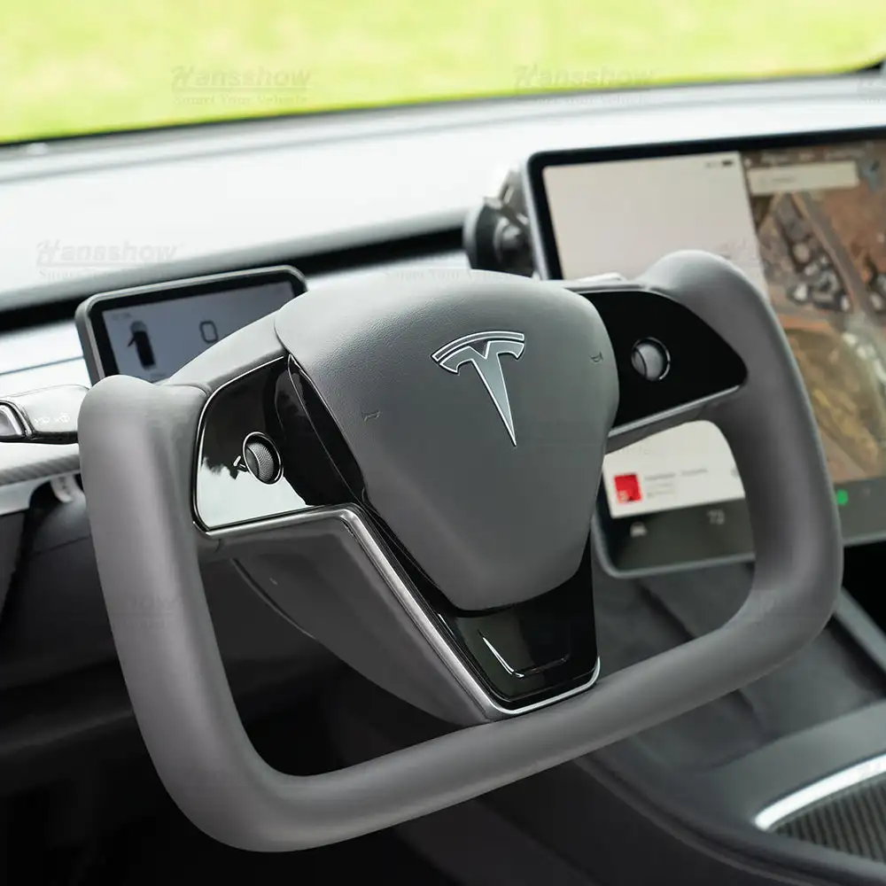 Hansshow New Style Model 3/y Yoke Steering Wheel Like To Tesla Model S ...