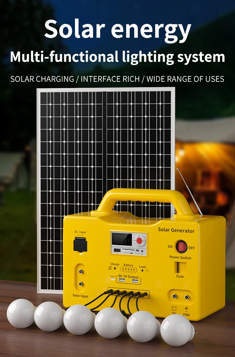 240Wh Home School Power Outages Solar Generator Portable Energy Camping ...